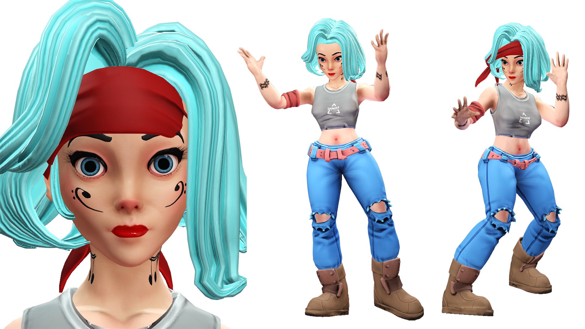 Cartoon Rigged Hip Hop Dancer Girl-Lucy Character 3D Model 3D Model ...