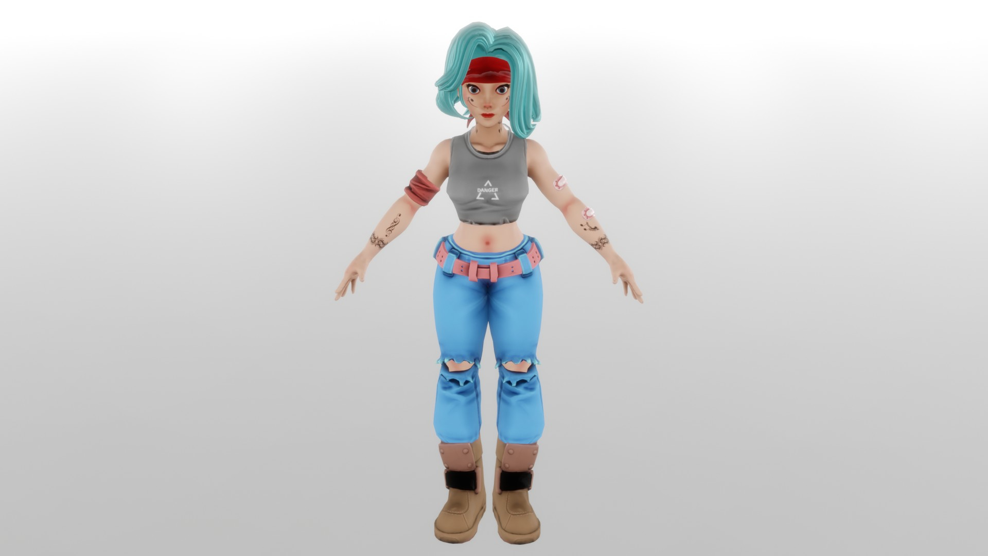 Cartoon Rigged Hip Hop Dancer Girl-Lucy Character 3D Model 3D Model ...
