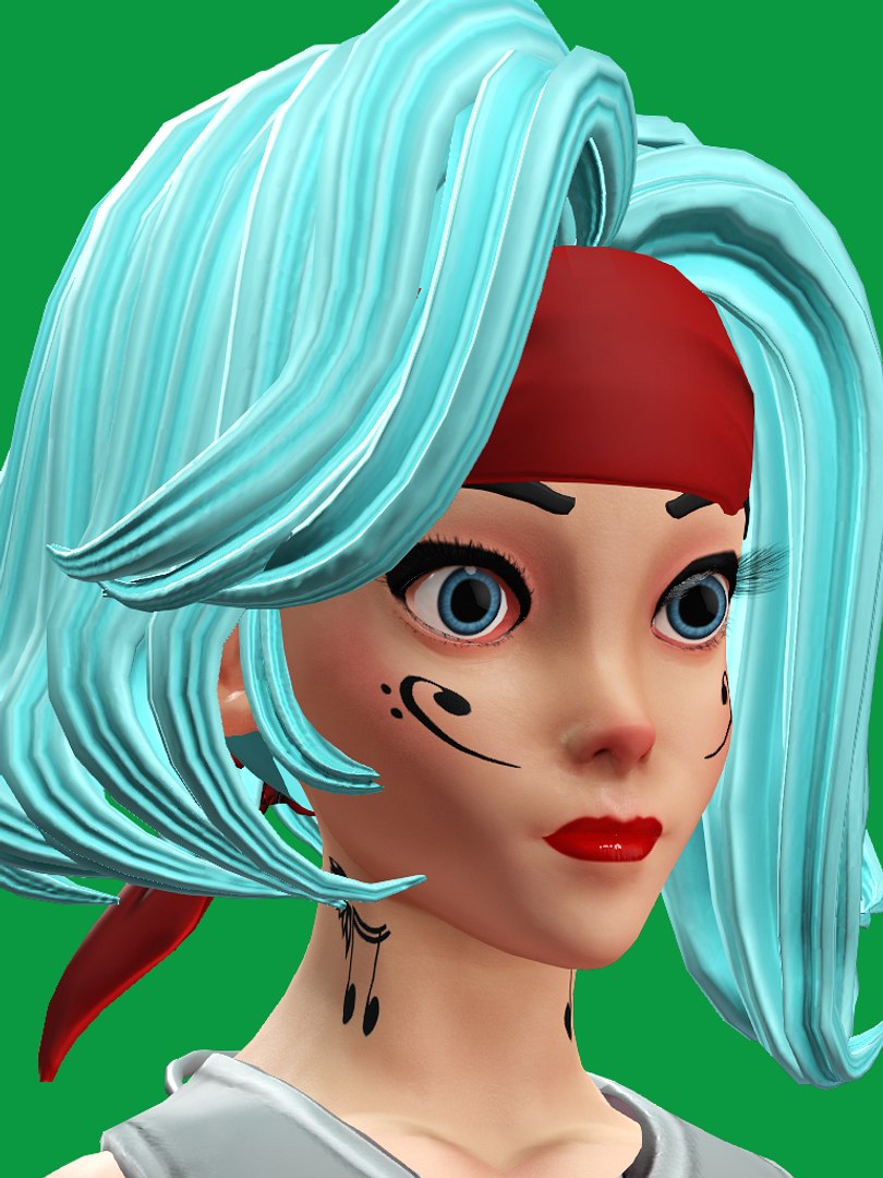 Cartoon Rigged Hip Hop Dancer Girl-Lucy Character 3D Model 3D Model ...