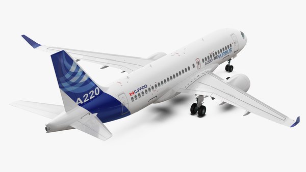3D Airbus A220 100 Simple Interior - TurboSquid 1859402