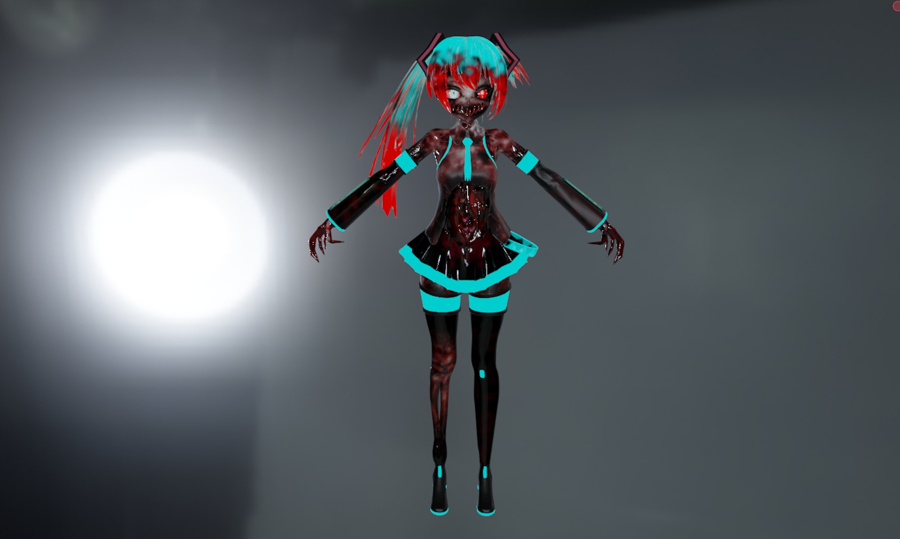 3D Miku Zombie Model - TurboSquid 1901526