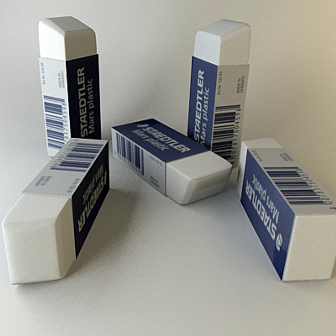 Eraser Rubber Paper 3d Model