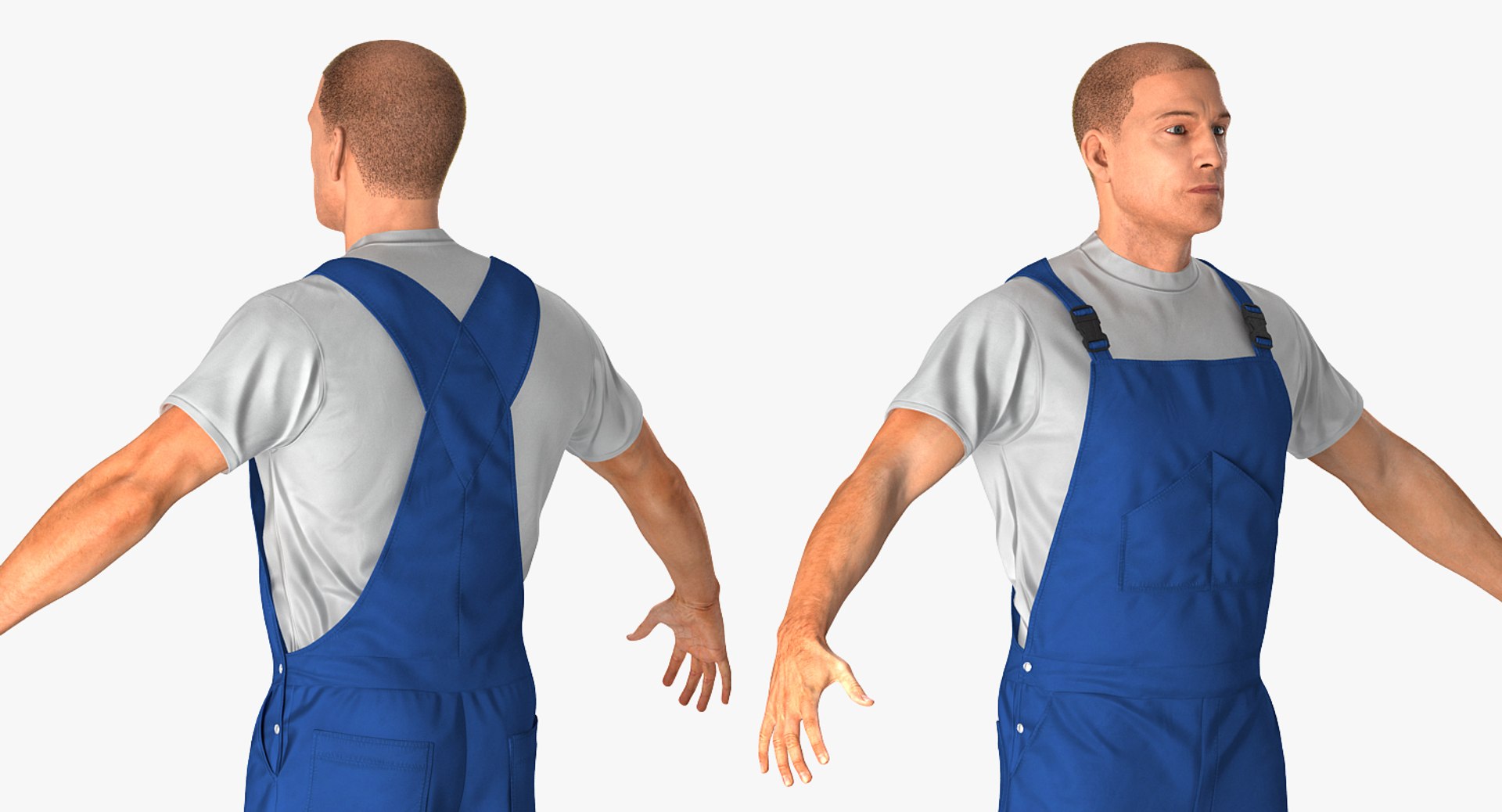 Worker wearing boiler suit 3D - TurboSquid 1164583