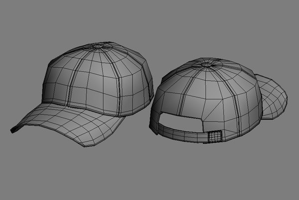 baseball cap 3d max