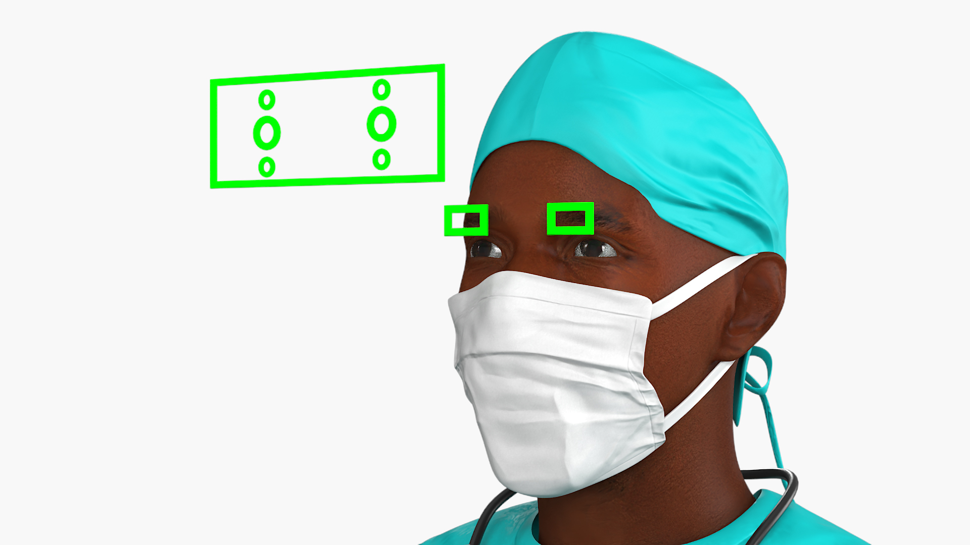3D African Black Male Doctor With Surgical Headlight Loupe Rigged ...