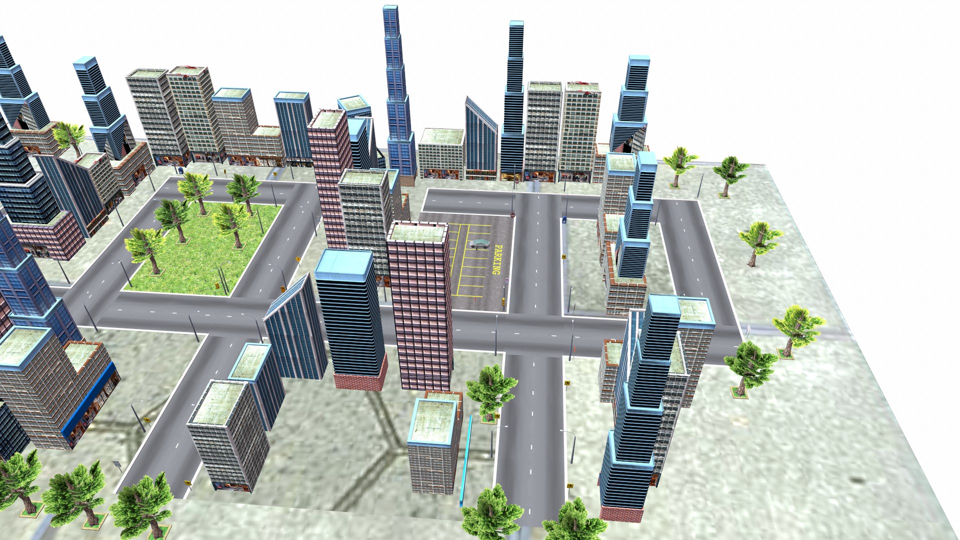 Lowpoly Ultra City Building 3D Model - TurboSquid 2344211