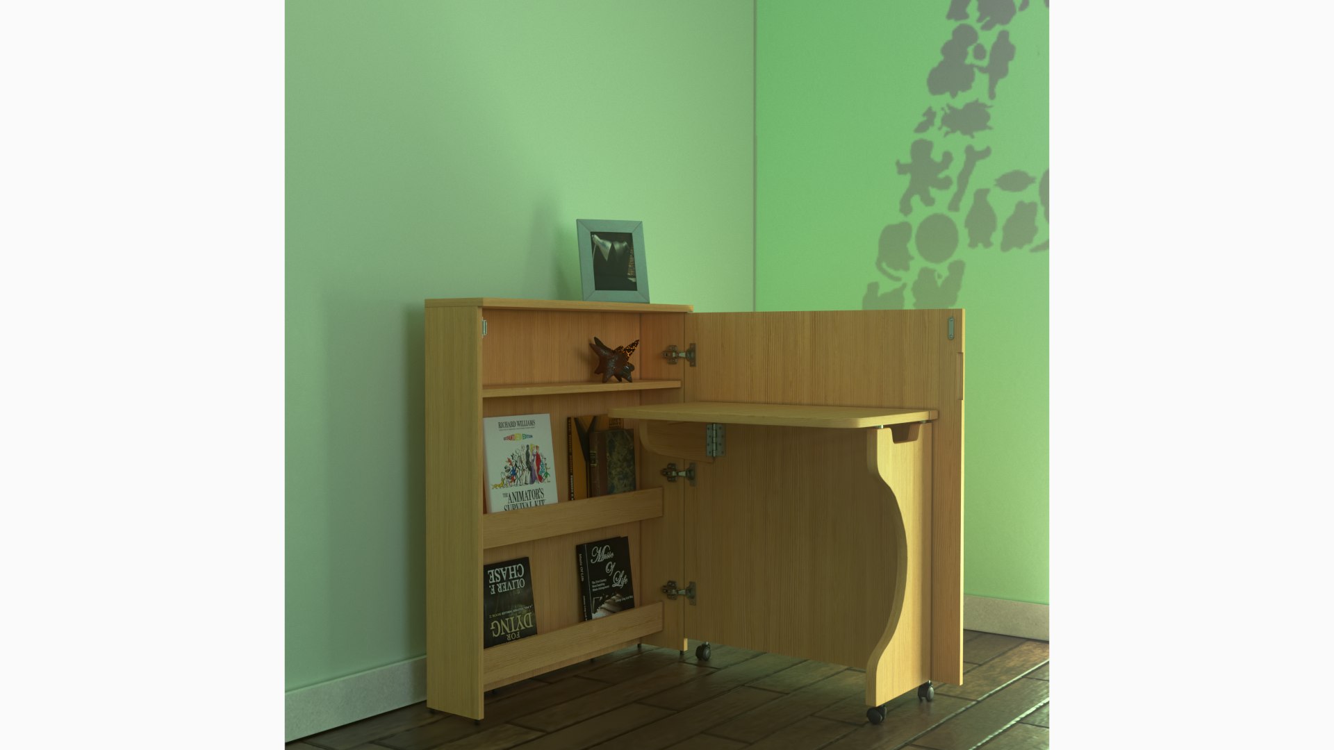 Foldable Study Table Portable Desks Model - TurboSquid 2318573