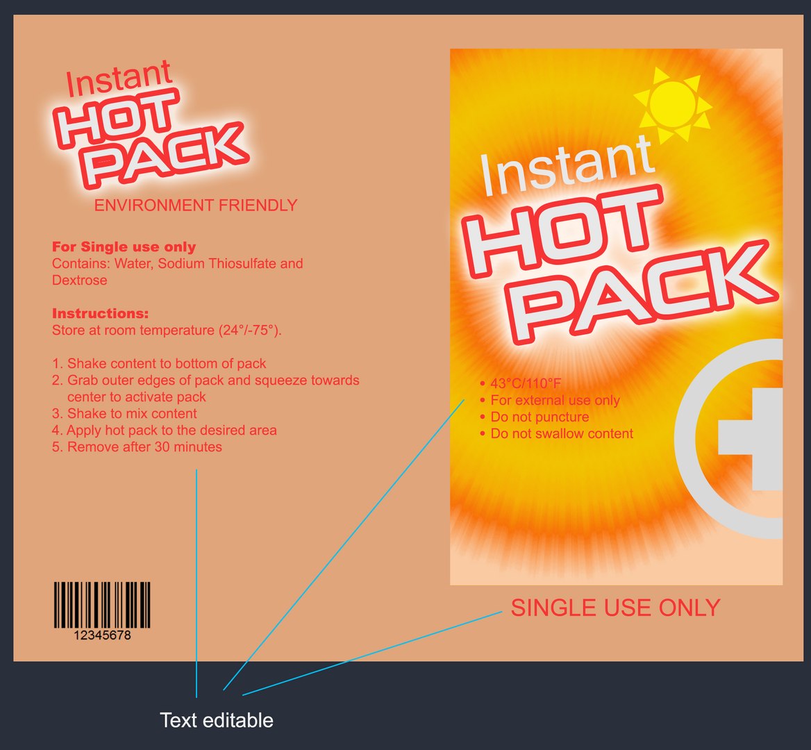 cold hot pack pbr 3d model