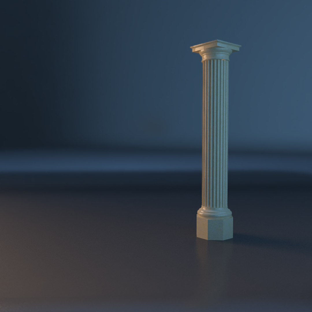 Column Hit Explosion 3d Model
