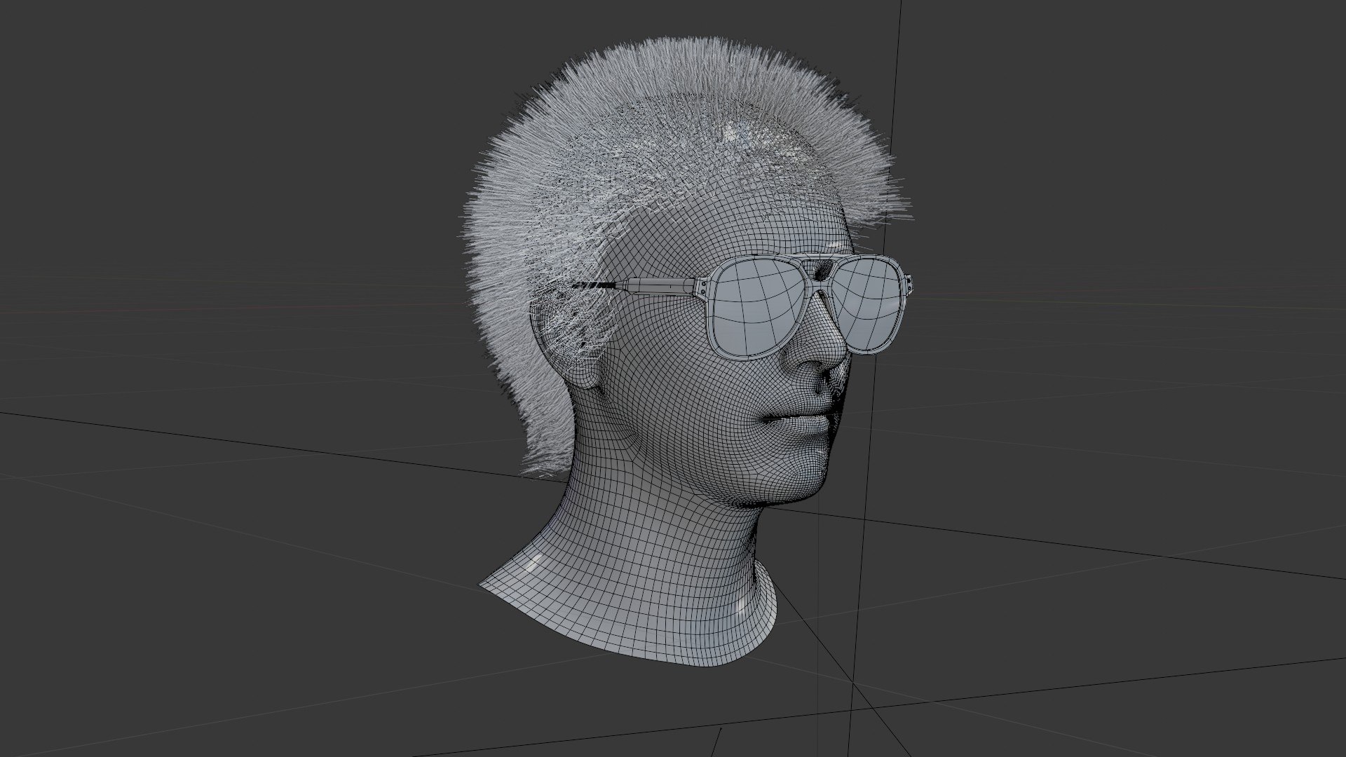 3D Stylish Man Face With Glasses Model - TurboSquid 2214075