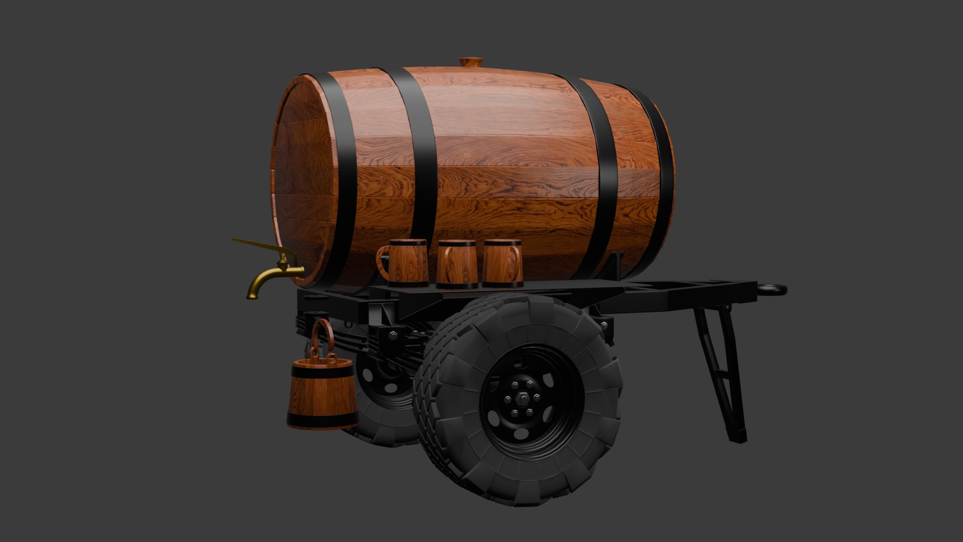 3D Trailer Barrel - TurboSquid 2350783