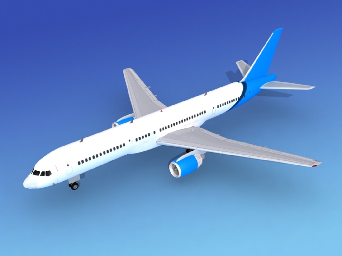 Airline Boeing 757 757-200 3d Model