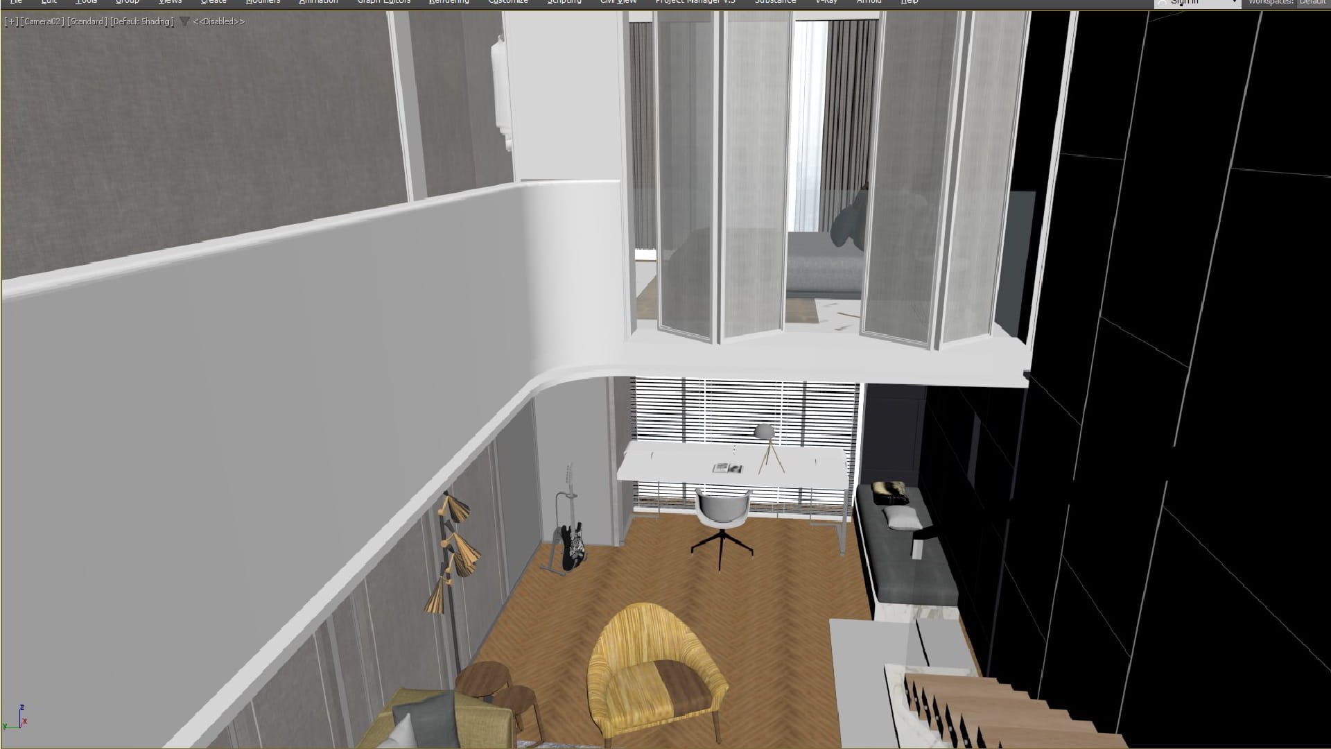 3D 60- Modern Duplex Living Room - TurboSquid 2026414