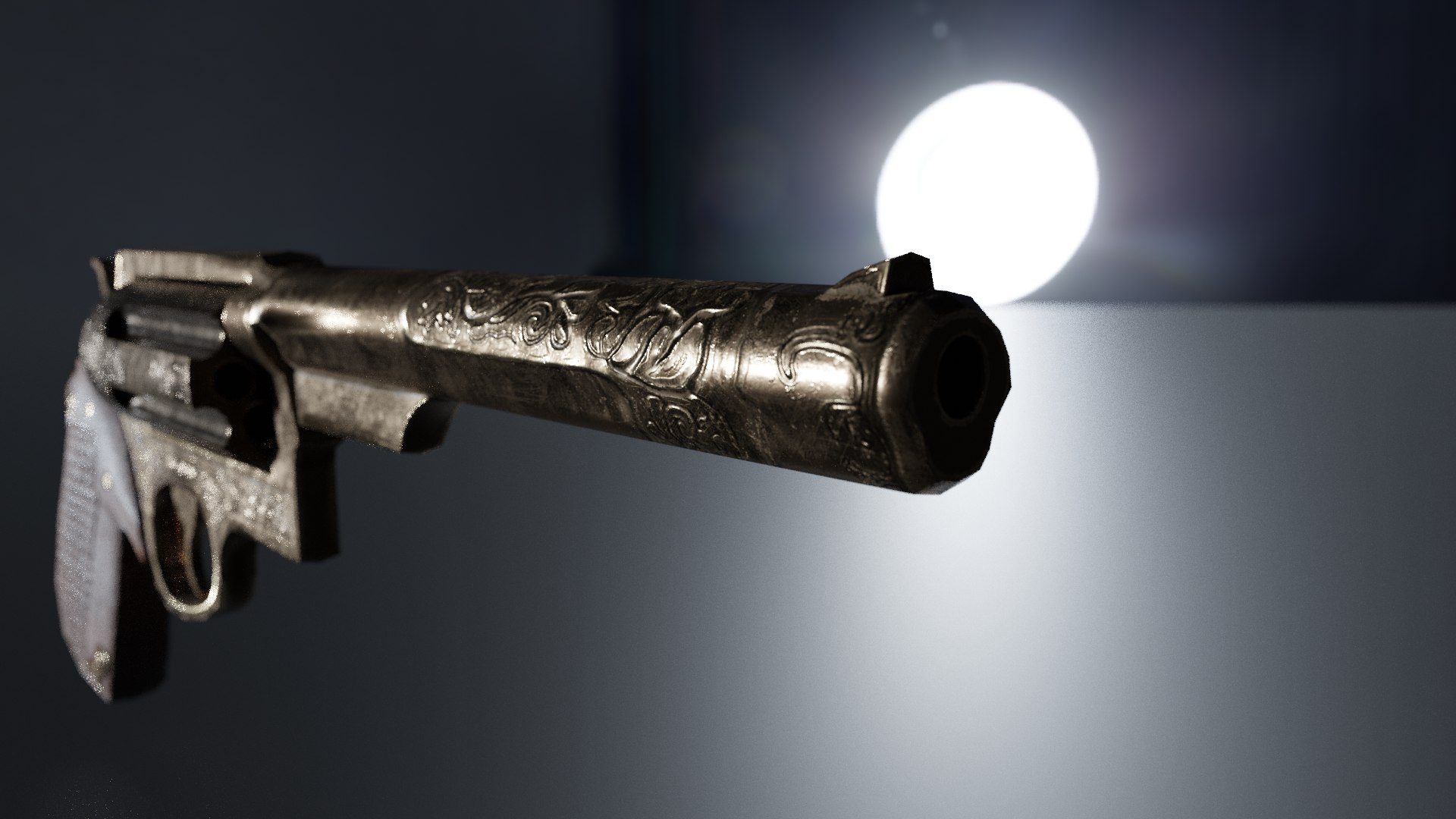 3D Model Ornate Revolver - TurboSquid 1440856