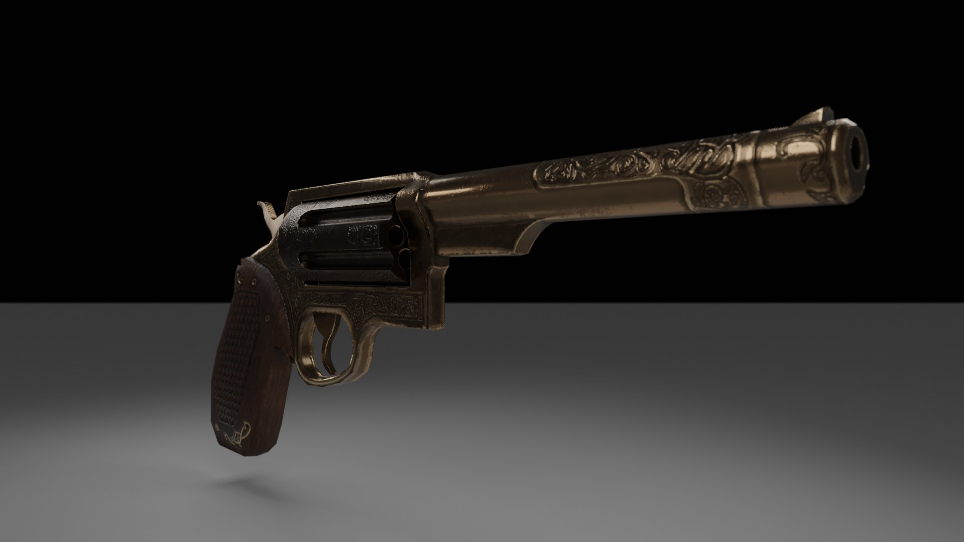 3D Model Ornate Revolver - TurboSquid 1440856