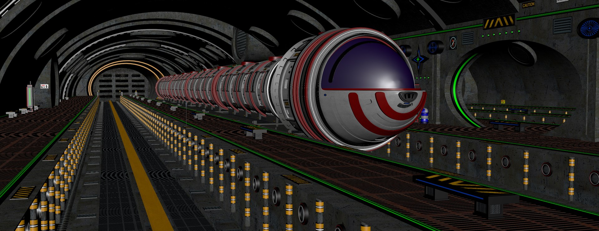 Sci-fi Metro 3D Model - TurboSquid 1266861