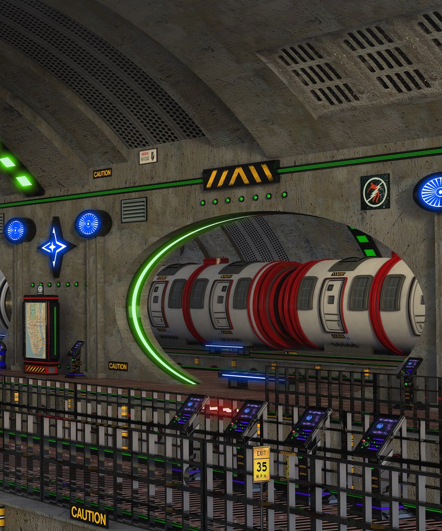 Sci-fi Metro 3D Model - TurboSquid 1266861