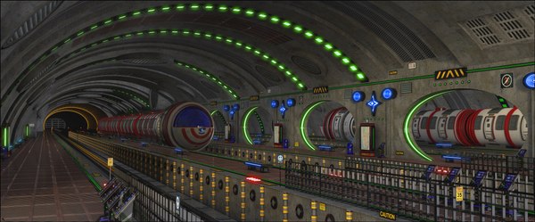 Metro station 3D model - TurboSquid 1206980