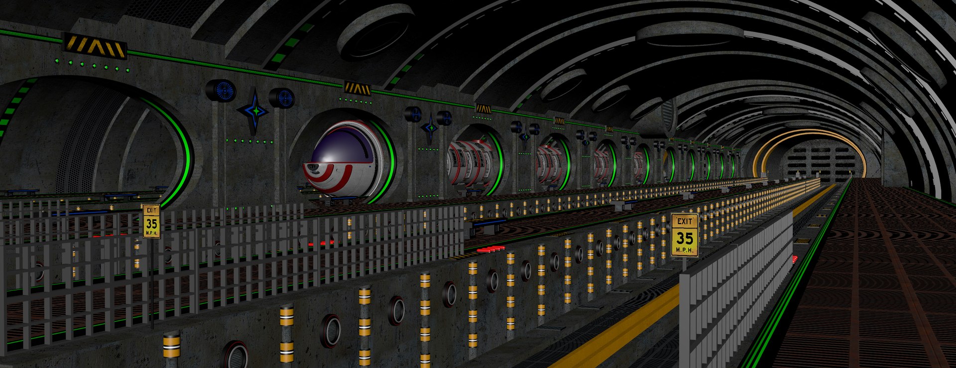 Sci-fi Metro 3D Model - TurboSquid 1266861