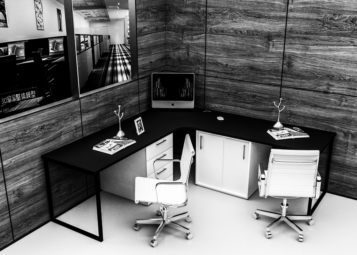 3D office desk model - TurboSquid 1841721