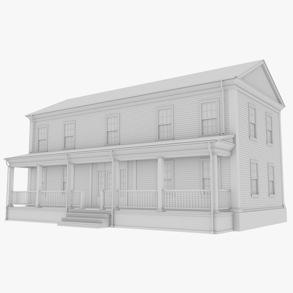 Colonial House 3D Models for Download | TurboSquid
