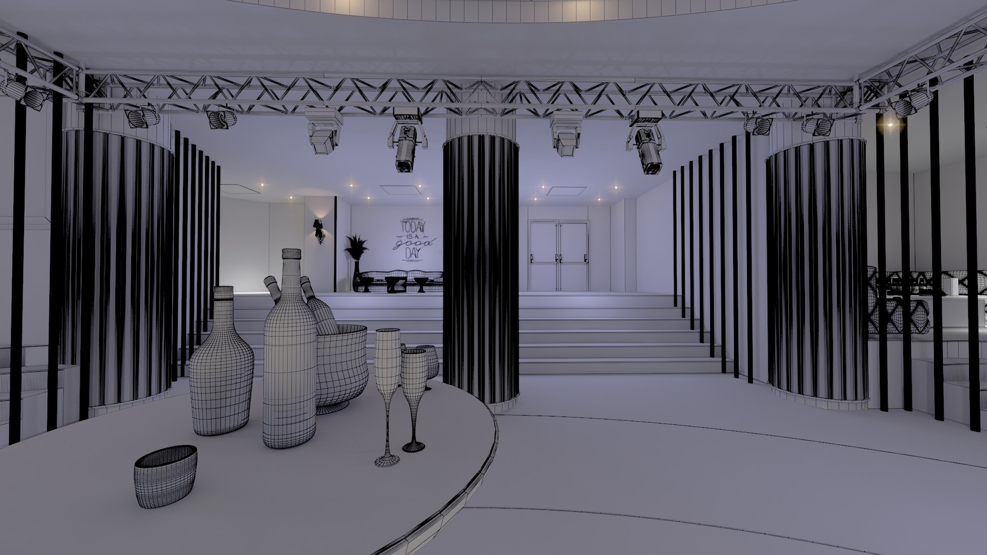 3D 3D Strip Club Inside And Disco Model - TurboSquid 2037490