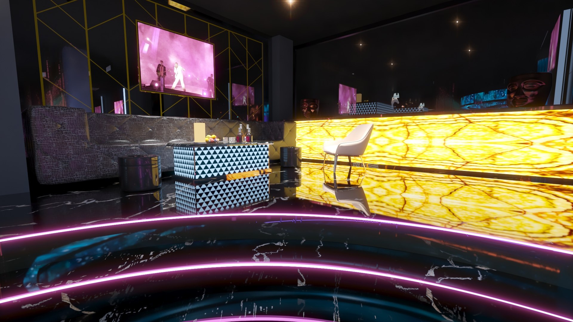 3D 3D Strip Club Inside And Disco Model - TurboSquid 2037490