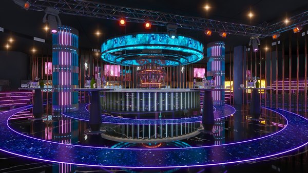 3D scene night club lounge model - TurboSquid 1391794