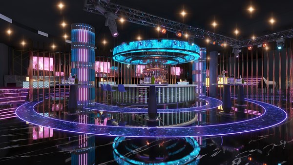modelo 3d 3D Strip Club Inside and disco model - TurboSquid 2037490