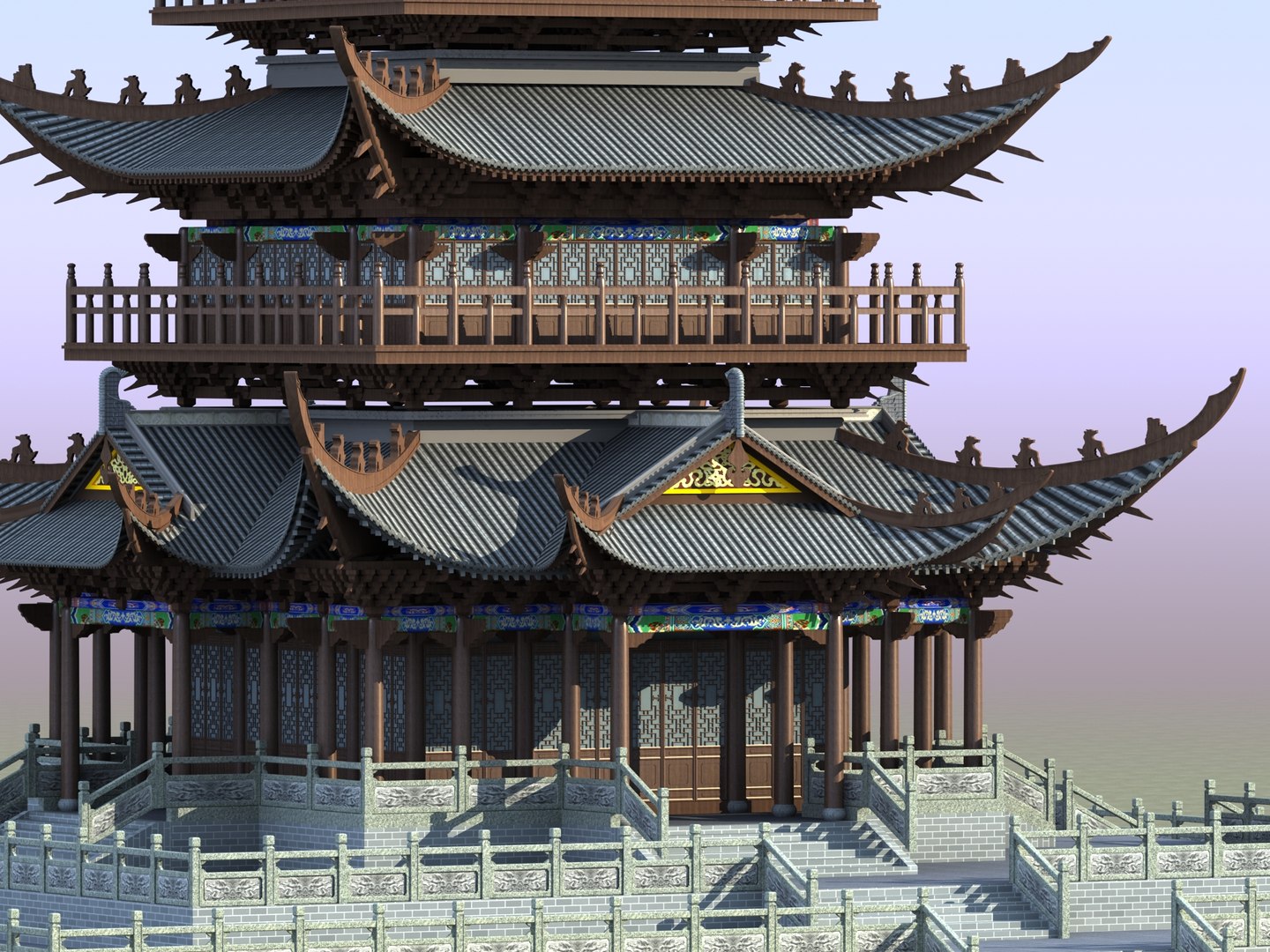 Chinese Building 35 3D Model - TurboSquid 2224560