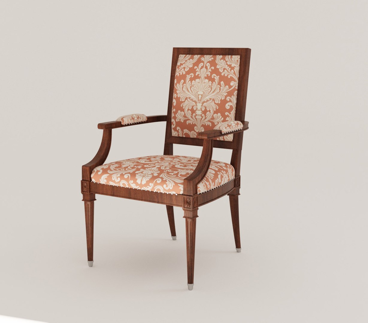 3D Classic Desk Chair With Manchette - TurboSquid 2278572