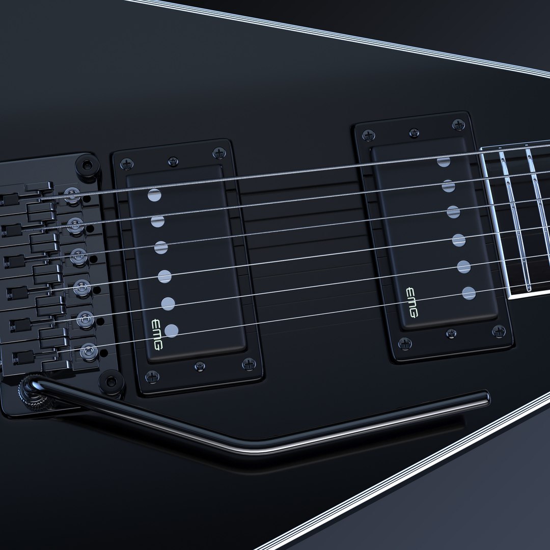 3D Electric Guitar Schecter Strings Model - TurboSquid 1164601