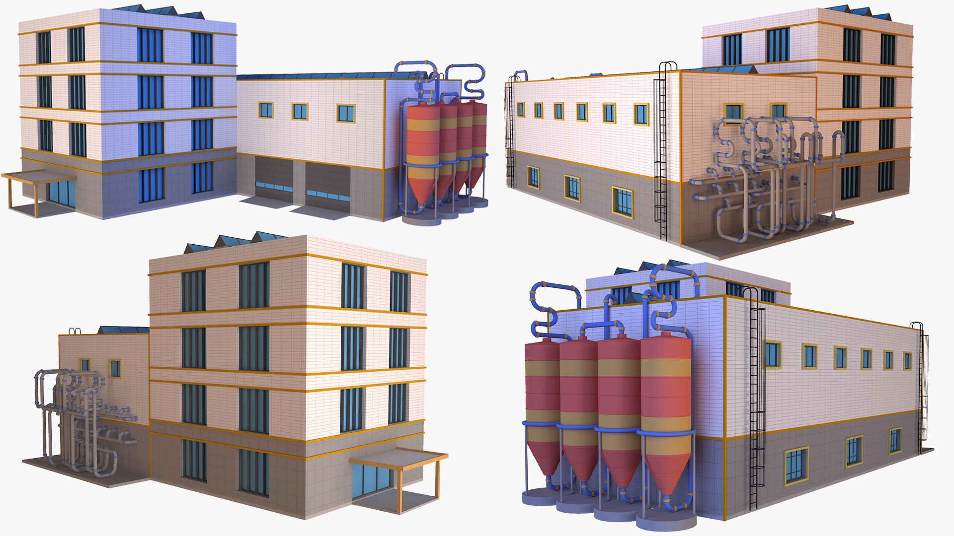 Industrial building 3D model - TurboSquid 1519058