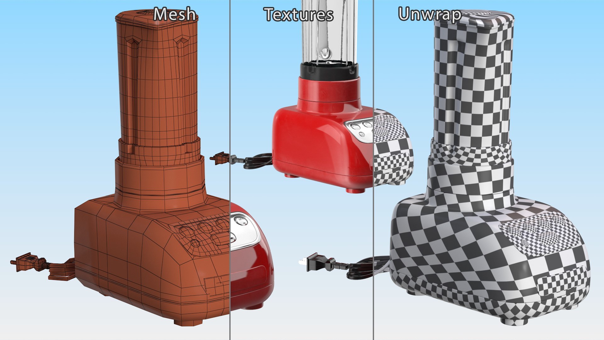 Red Blender with Glass Jar 3D - TurboSquid 2131654