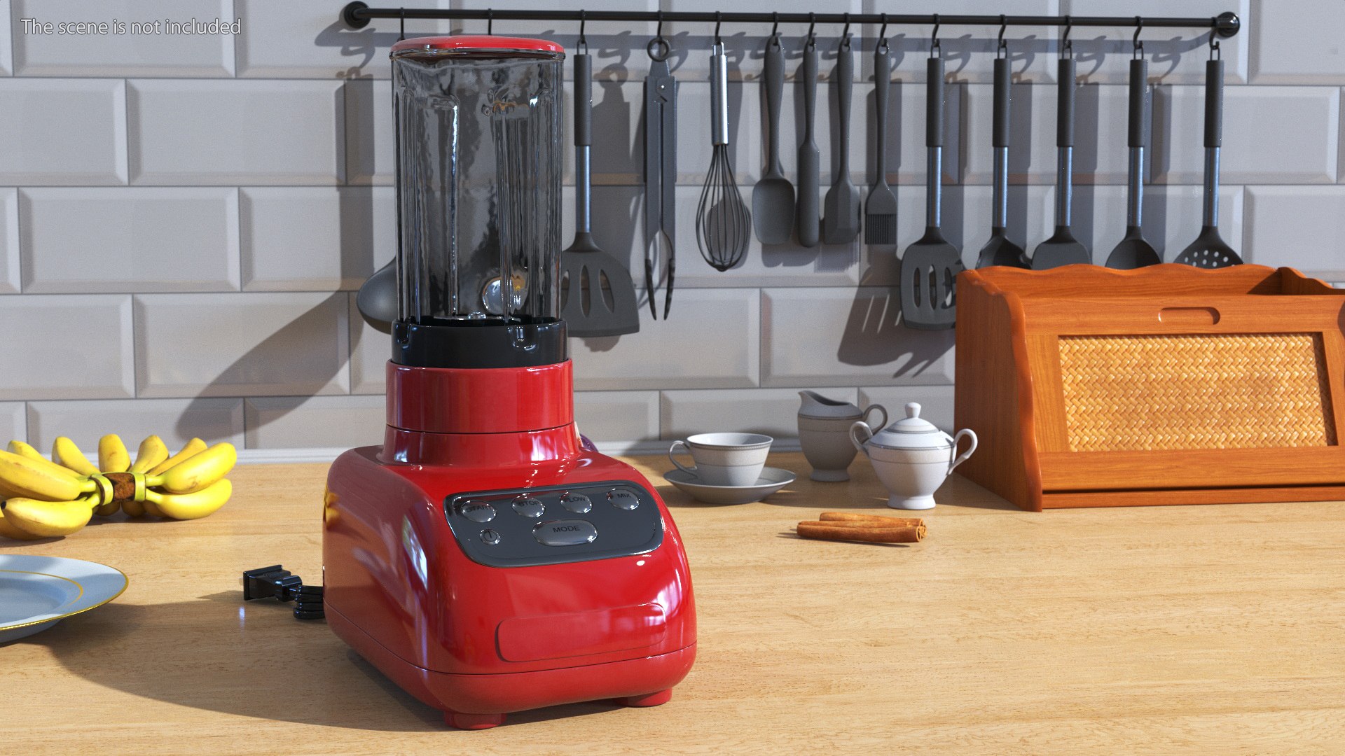 Red Blender With Glass Jar 3D - TurboSquid 2131654