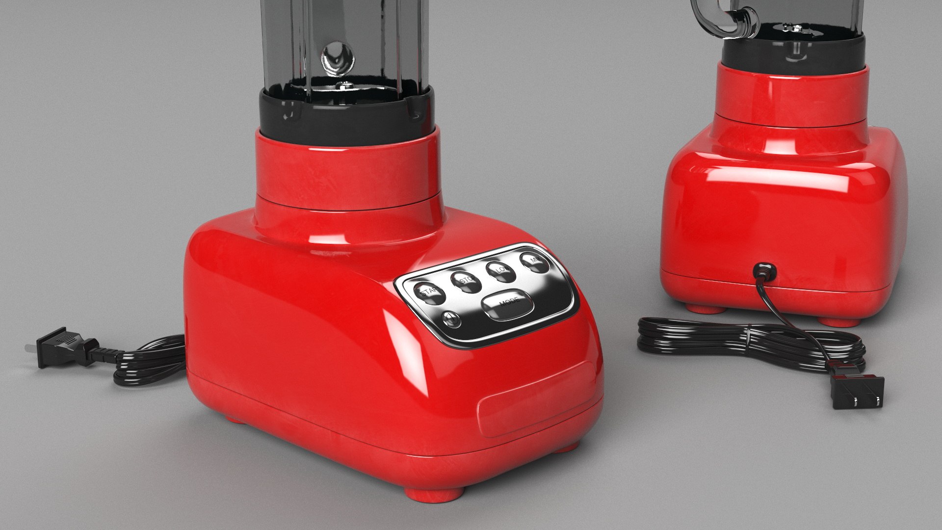 Red Blender With Glass Jar 3D - TurboSquid 2131654