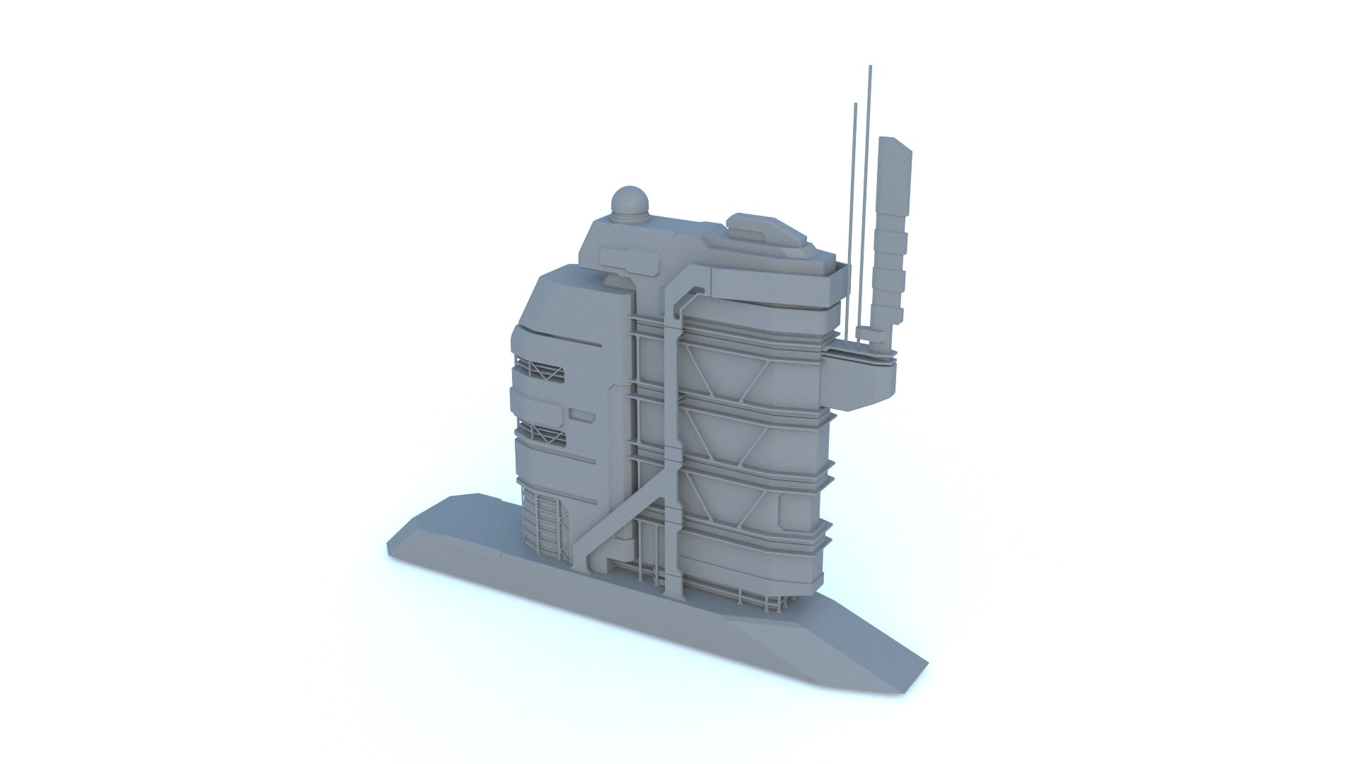 3D Sci Fi structures kitbash - TurboSquid 2003116