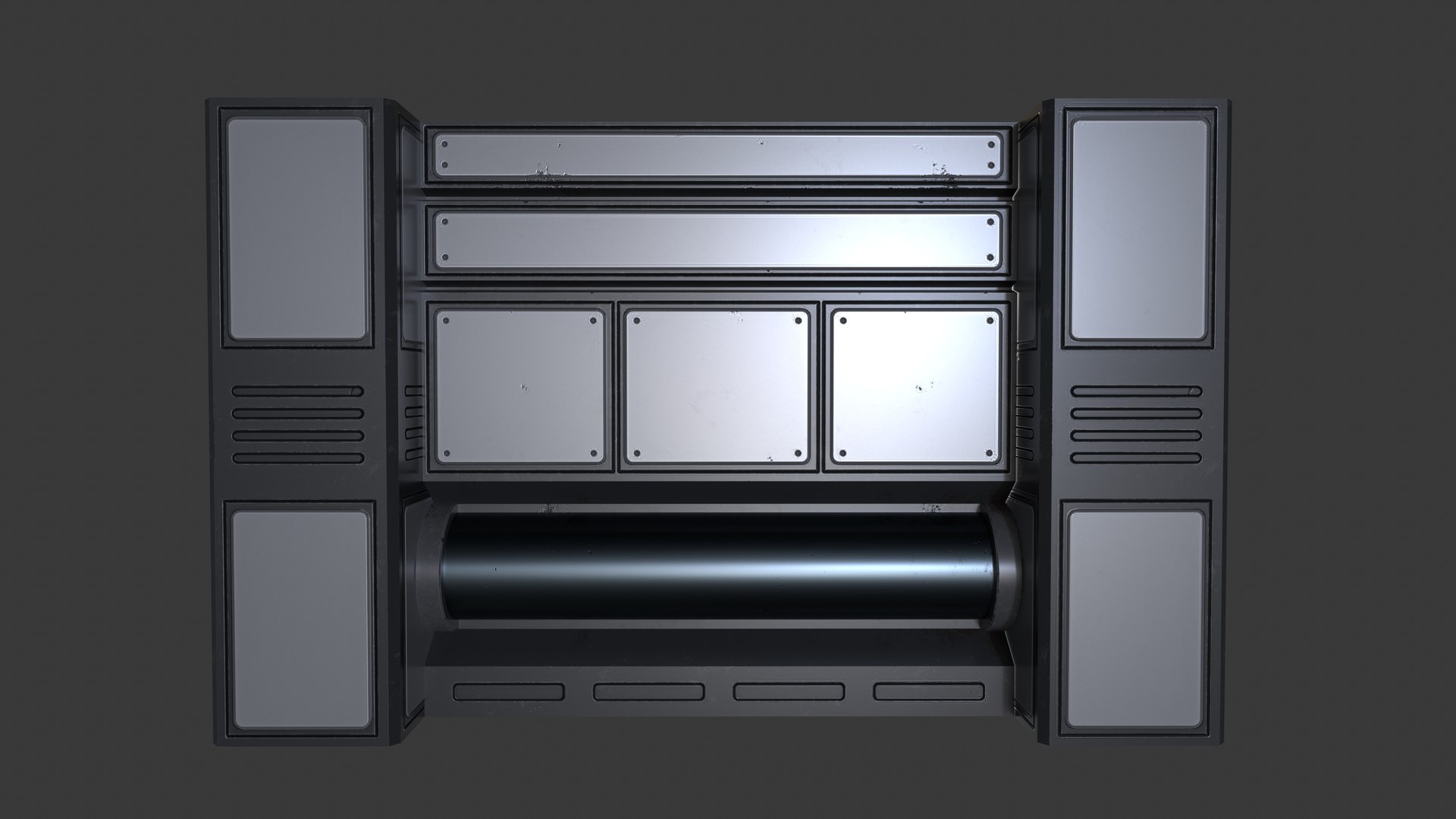 3D Modular Sci Fi Wall And Pillar Low-poly 3D Model - TurboSquid 1748285