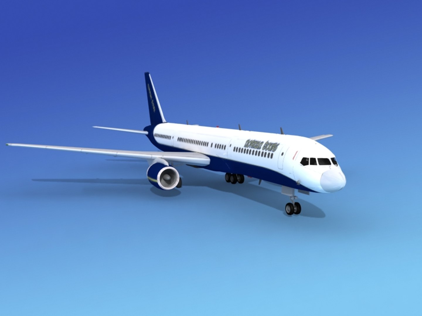 Airline Boeing 757 757-200 3d Dxf