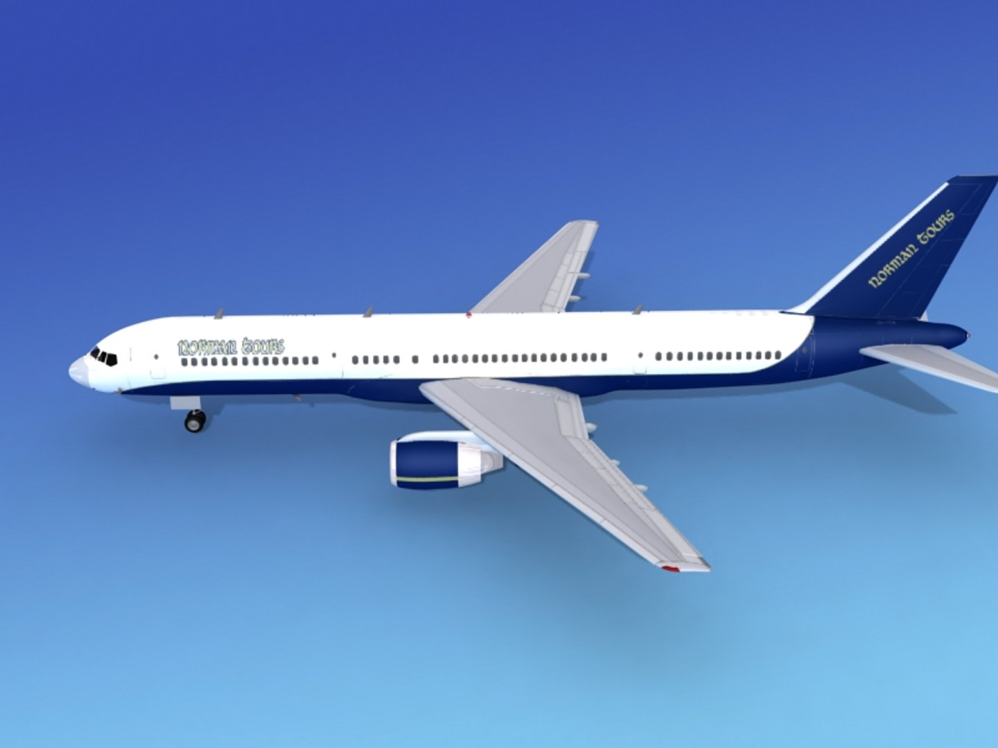 Airline Boeing 757 757-200 3d Dxf