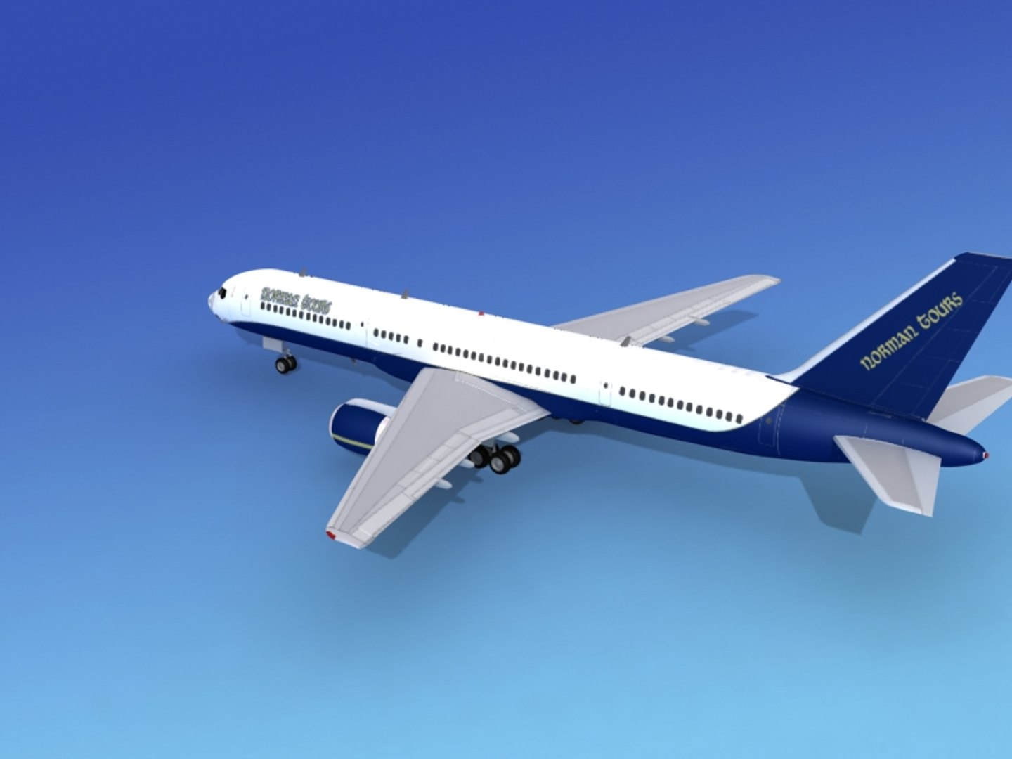 Airline Boeing 757 757-200 3d Dxf