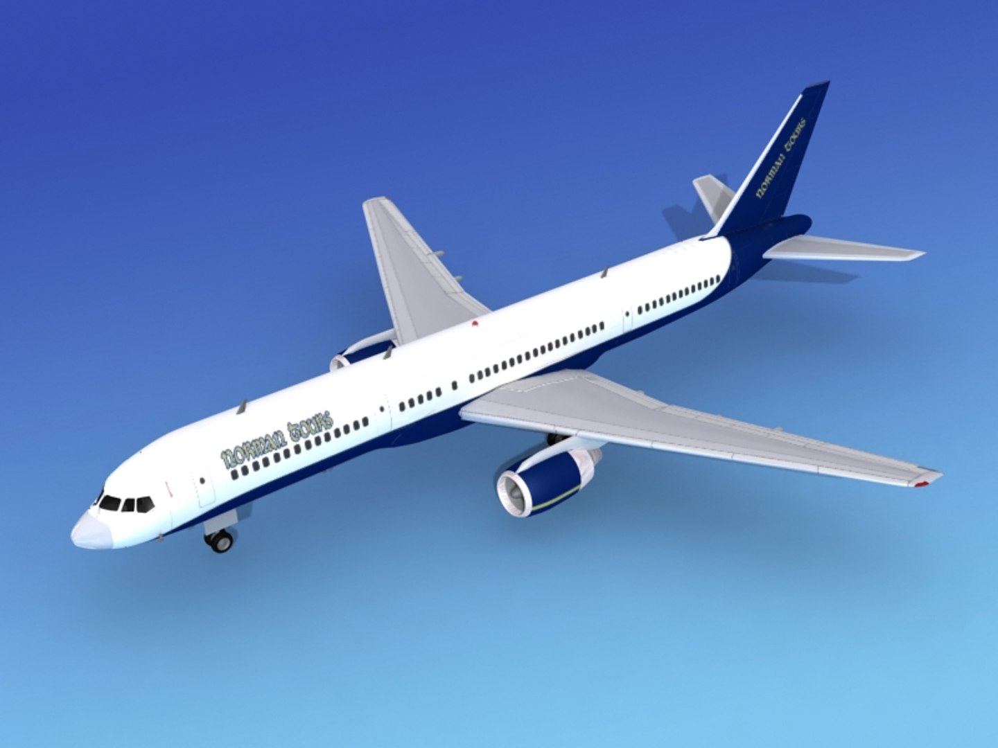 Airline Boeing 757 757-200 3d Dxf