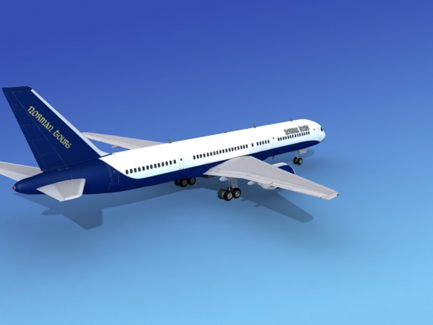 Airline Boeing 757 757-200 3d Dxf
