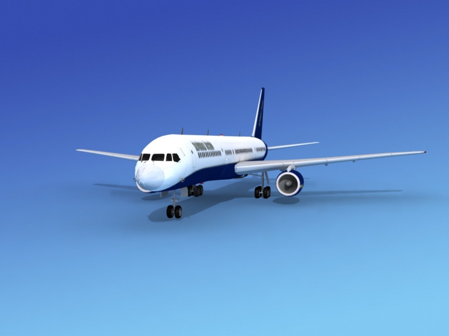 Airline Boeing 757 757-200 3d Dxf