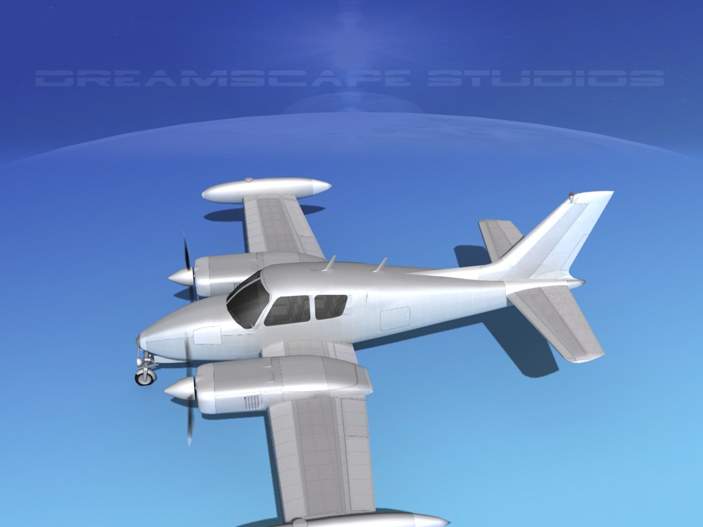 Cockpit Cessna 310 3d Max