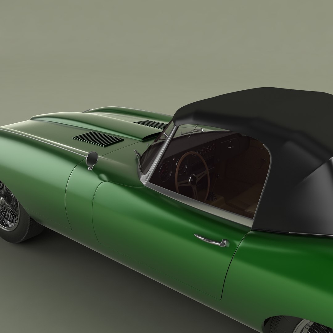 E-type Convertible 3d Model