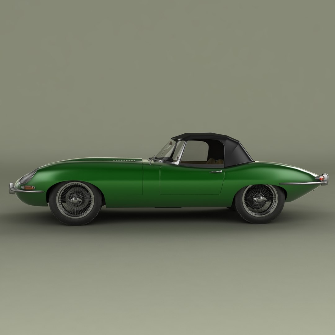 E-type Convertible 3d Model