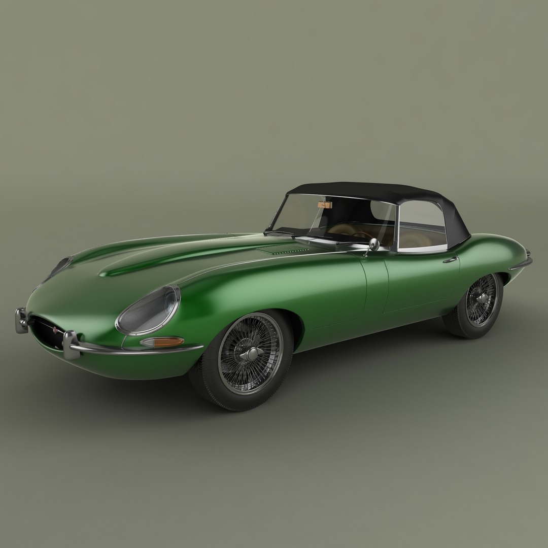 E-type Convertible 3d Model