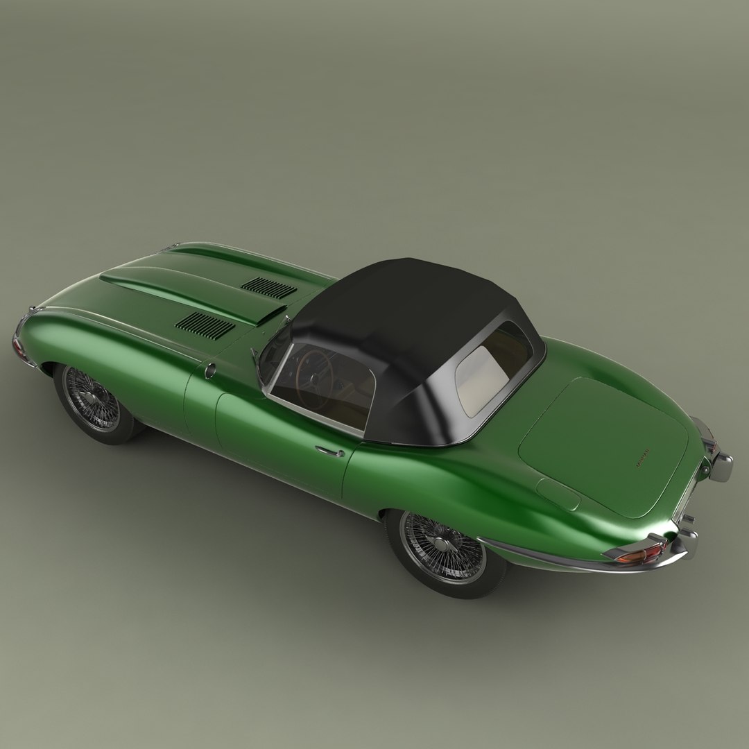 E-type Convertible 3d Model