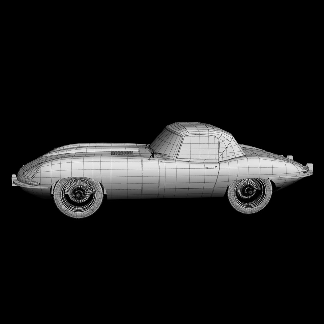 E-type Convertible 3d Model